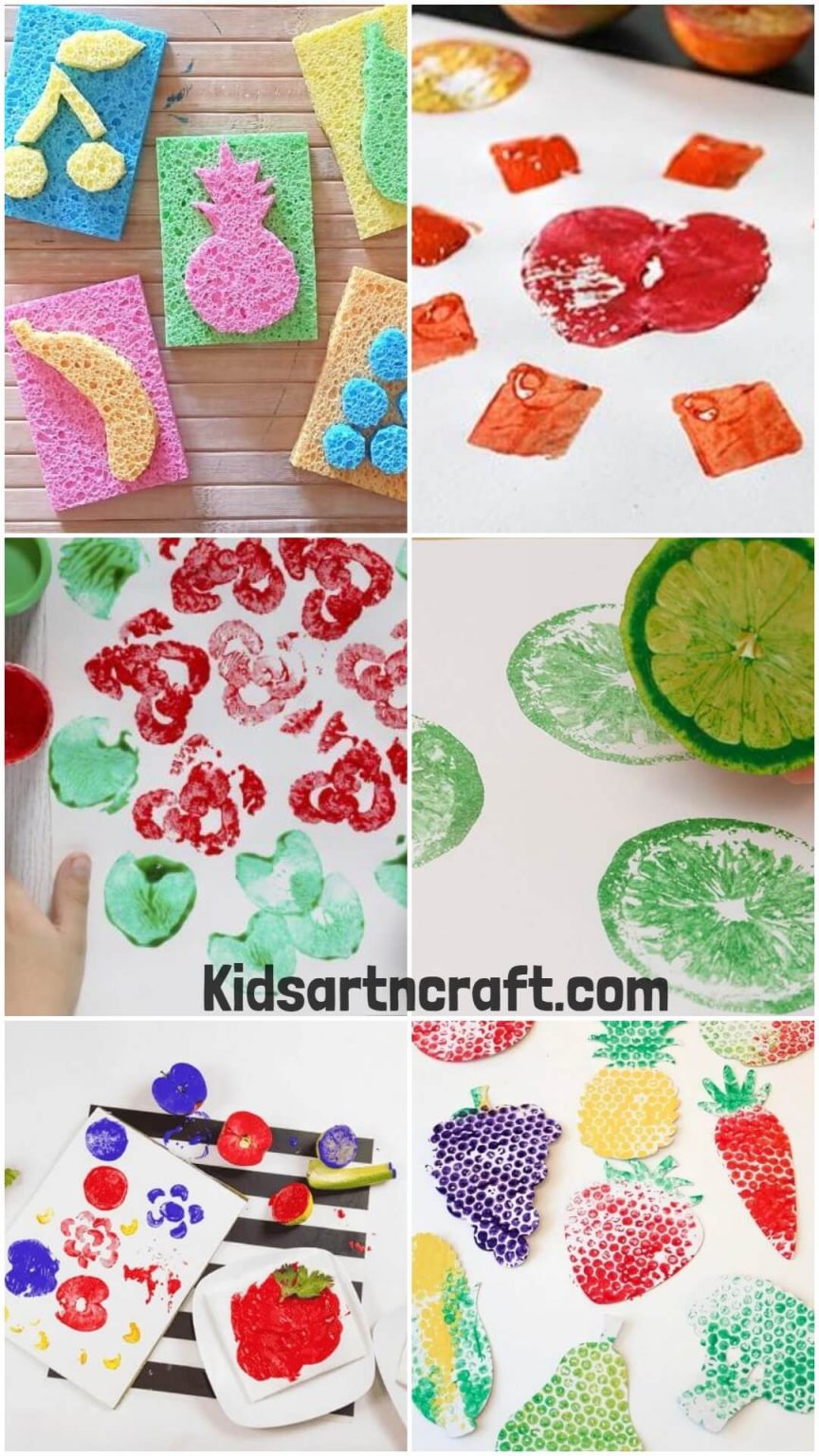 Fruits Stamping Art Ideas For Kids - Kids Art & Craft