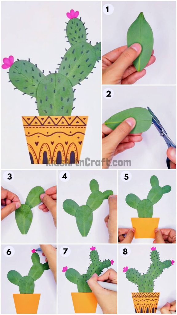 Fun To Make Cactus & Flowerpot Art & Craft - Step by Step Tutorial ...