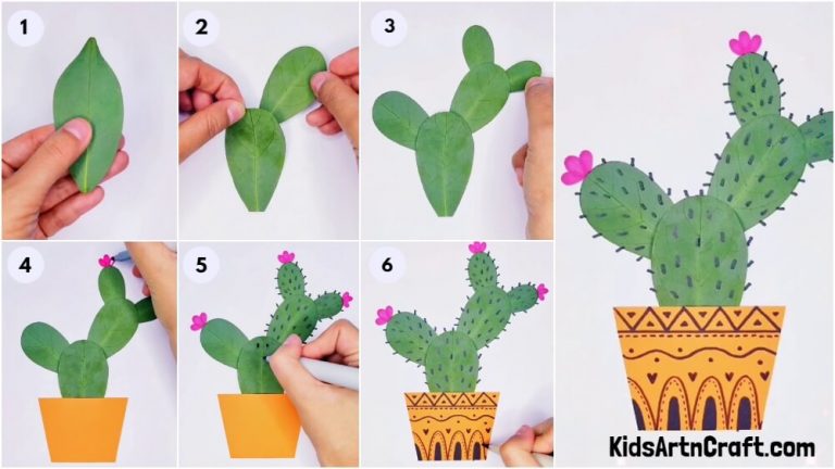 Fun To Make Cactus & Flowerpot Art & Craft - Step by Step Tutorial ...
