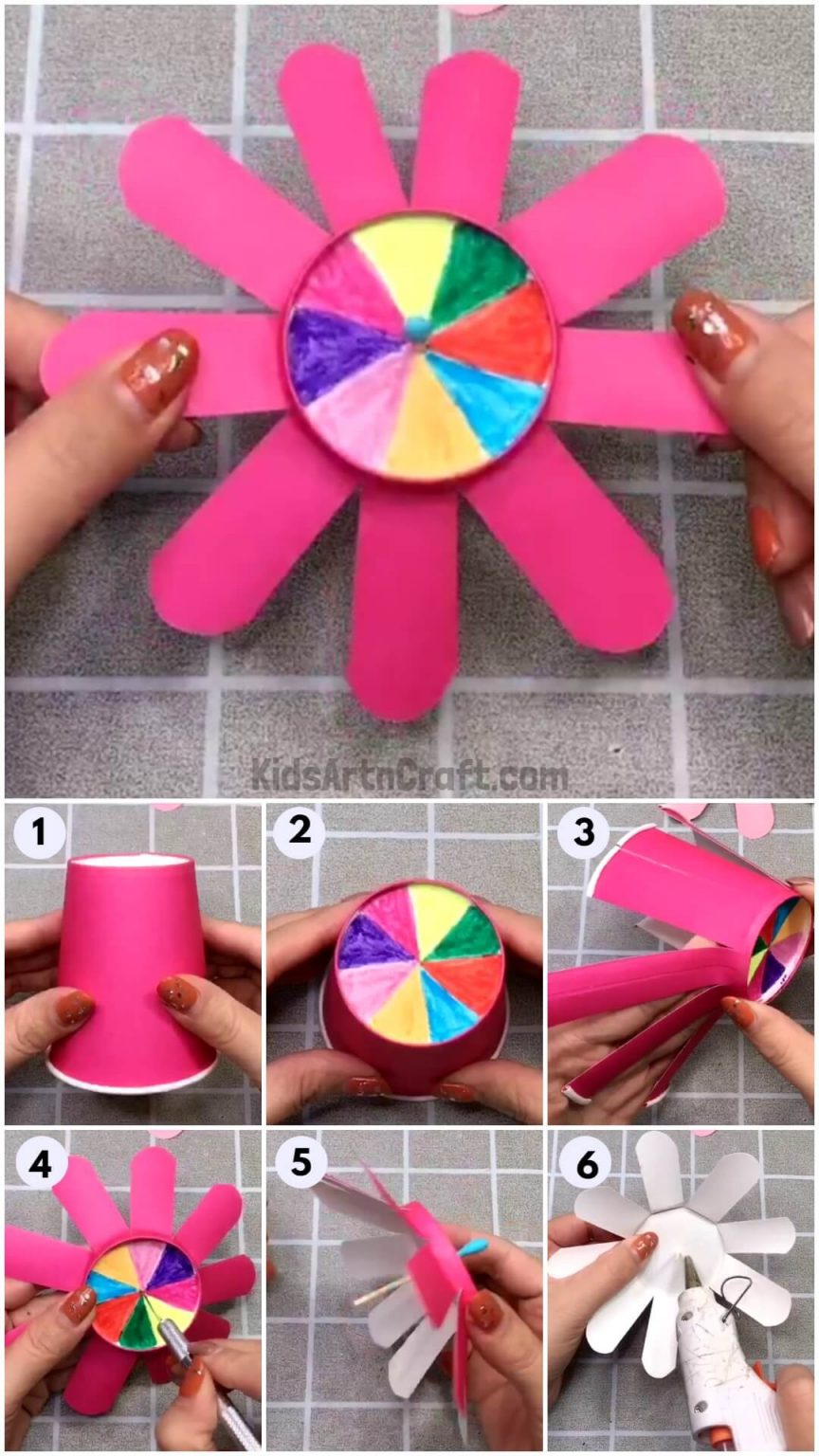 Fun To Make Paper Cup Spinning Toy Craft For Kids – Step by Step ...