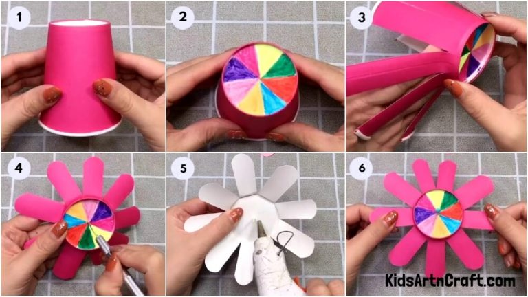 Fun To Make Paper Cup Spinning Toy Craft For Kids – Step by Step ...
