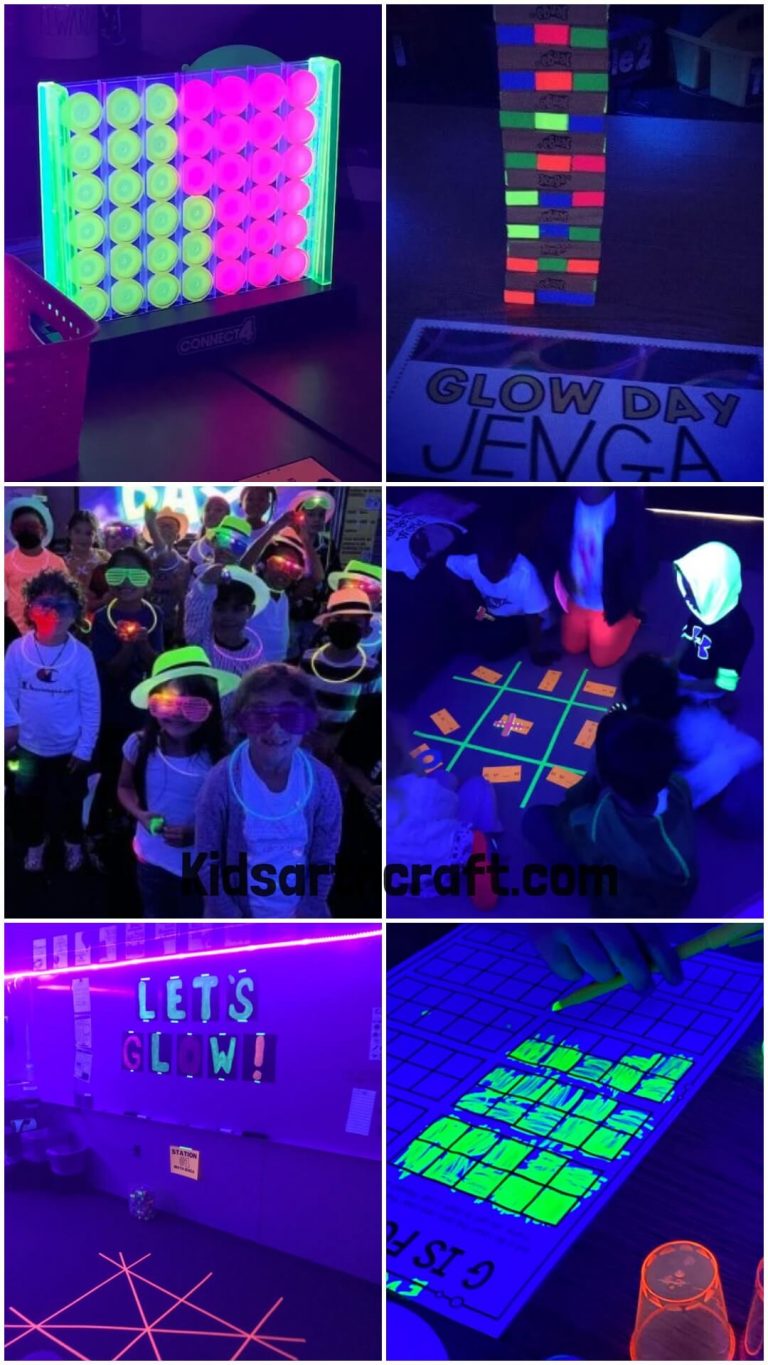 Glow Day Activities for 4th Grade - Kids Art & Craft