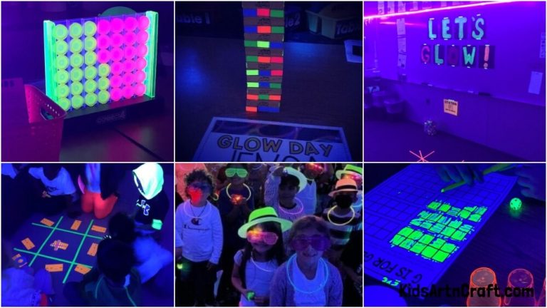 Glow Day Activities for 4th Grade - Kids Art & Craft