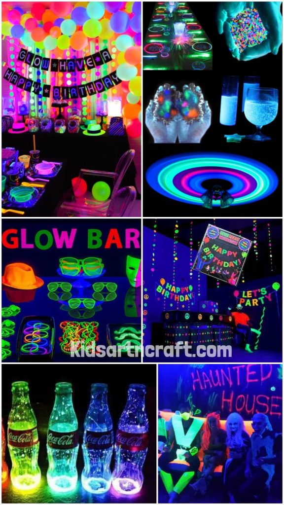 Glow in the Dark Party DIY ideas - Kids Art & Craft