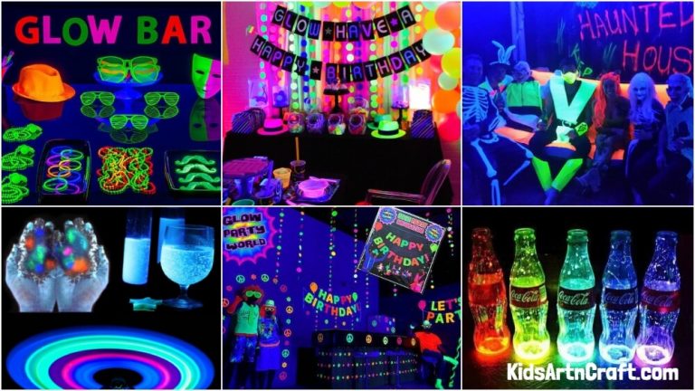 Glow in the Dark Party DIY ideas - Kids Art & Craft