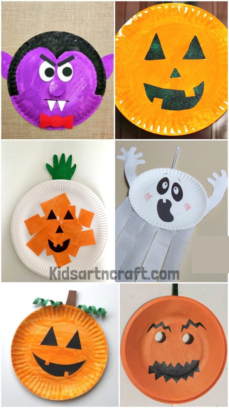 Halloween Paper Plate Crafts for Toddlers - Kids Art & Craft