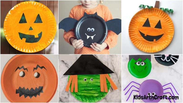 Halloween Paper Plate Crafts for Toddlers - Kids Art & Craft