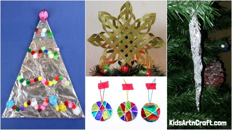 Handmade Aluminum Foil Tree Crafts - Kids Art & Craft
