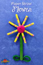 Beautiful Flower Crafts Using Straw - Kids Art & Craft