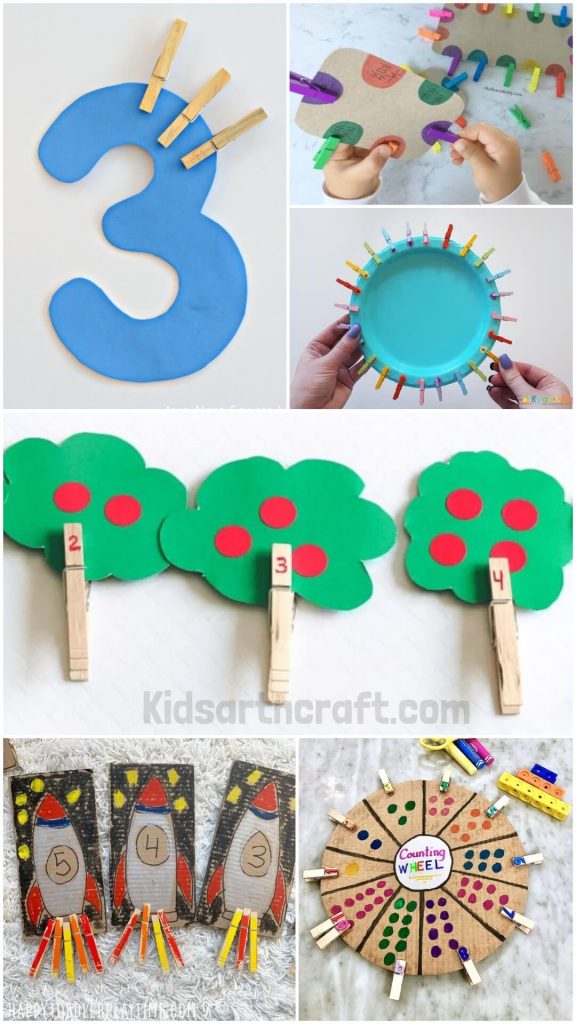 Learning with DIY Clothespins - Kids Art & Craft