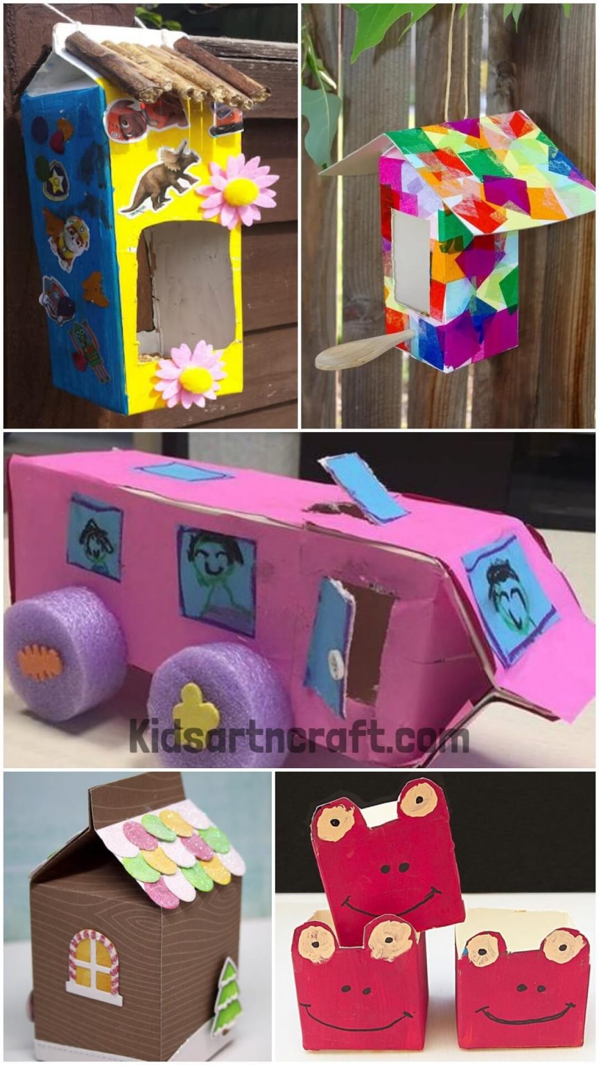Milk Carton Art Ideas for Kids - Kids Art & Craft