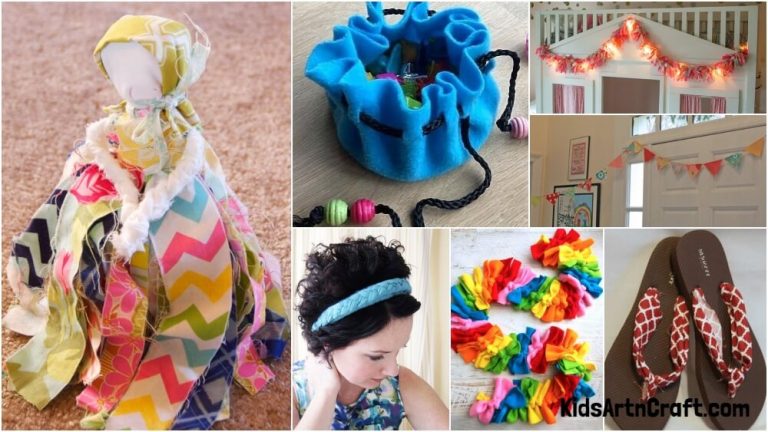 No-Sew Crafts With Fabric Scraps - Kids Art & Craft