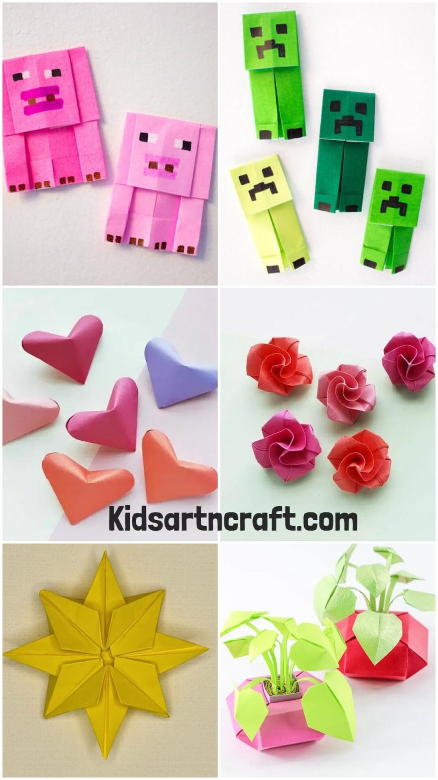 Origami Minecraft Paper Craft Ideas for Kids - Kids Art & Craft