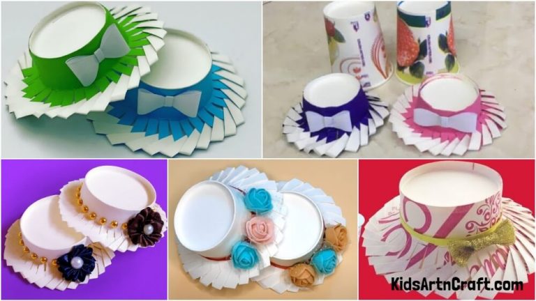 Paper Cup Hat Crafts for Kids - Kids Art & Craft