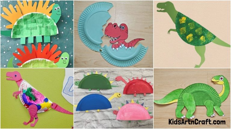 Paper Plate Dinosaur Craft For Kids - Kids Art & Craft