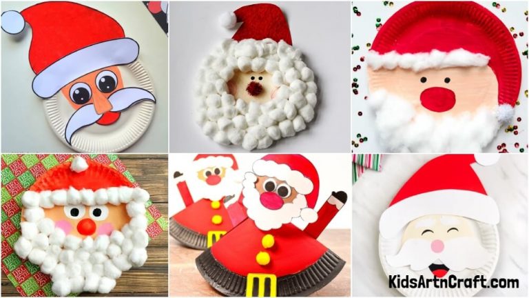 Paper Plate Santa Craft Ideas for Kids - Kids Art & Craft