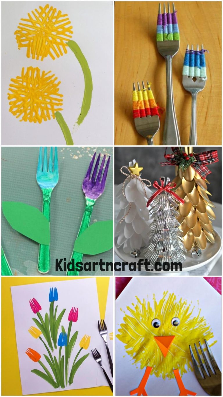 Plastic Fork Crafts for Kids - Kids Art & Craft