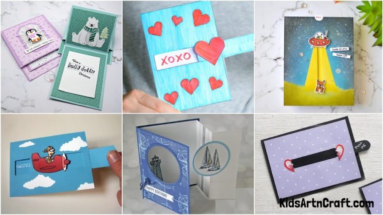 Pull Out Paper Card Ideas - Kids Art & Craft