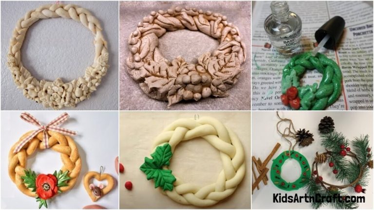 Salt Dough Wreath Ornaments - Kids Art & Craft