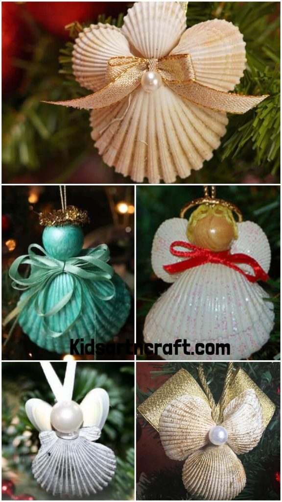 Seashell Angel Ornaments for Kids to Make - Kids Art & Craft