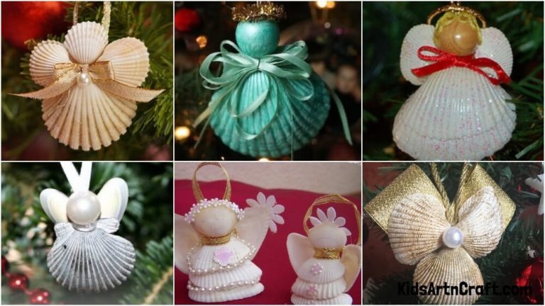 Seashell Angel Ornaments for Kids to Make - Kids Art & Craft