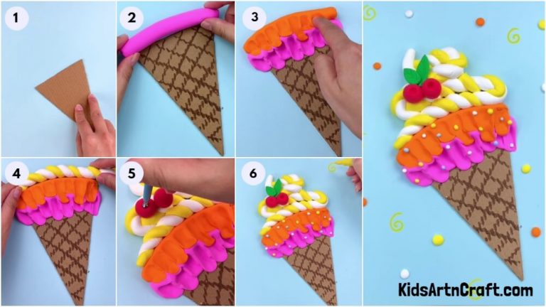 Simple & Tasty Ice-Cream Craft Using Clay – Step by Step Tutorial ...