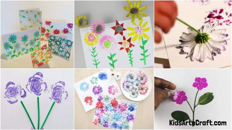 Stamping Flower Art Ideas - Kids Art & Craft