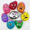 Cute Monster Painted Rock Crafts - Kids Art & Craft