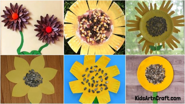 Sunflower Art & Crafts With Seeds - Kids Art & Craft