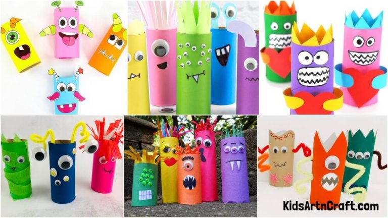 Toilet Paper Roll Monsters Craft Ideas - Kids Art & Craft