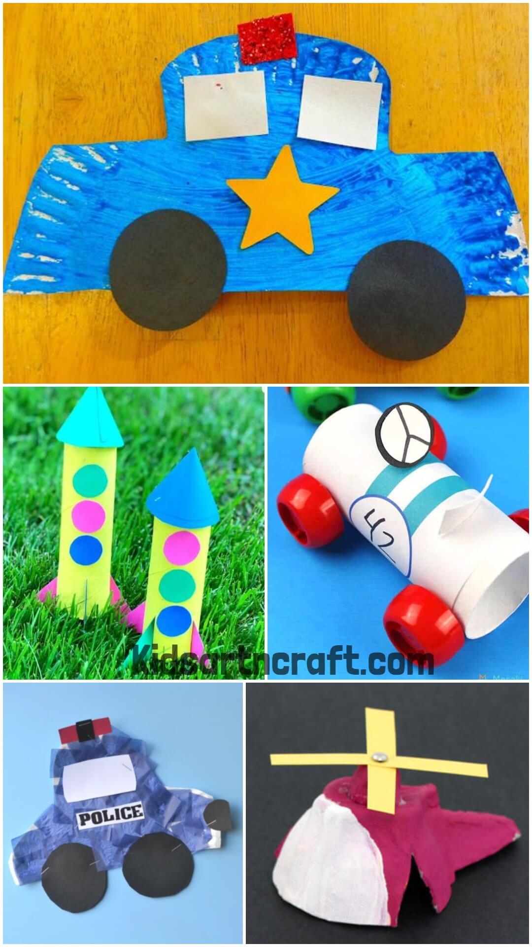 Transportation Art & Craft Projects for Toddlers - Kids Art & Craft