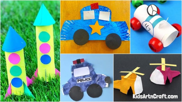 Transportation Art & Craft Projects for Toddlers - Kids Art & Craft