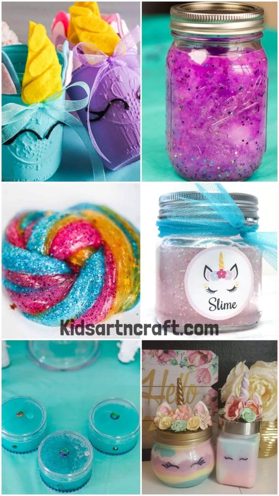 Unicorn Slime Jar Crafts - DIY Ideas - Kids Art & Craft