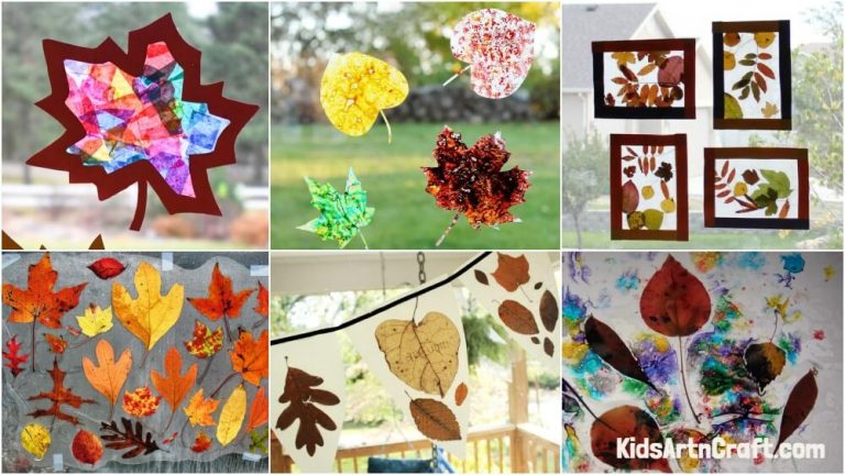 Wax Paper Crafts With Leaves - DIY Ideas - Kids Art & Craft