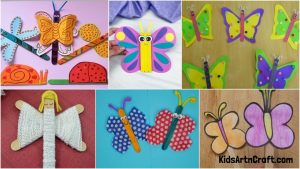 Butterfly Popsicle Stick Crafts For Kids - Kids Art & Craft