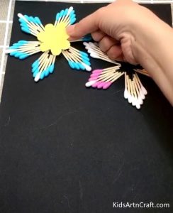 Colorful Cotton Swab Flower Craft For Home Decor - Kids Art & Craft