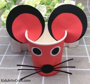 Fun To Make Paper Cup Mouse Craft- Step By Step Tutorial - Kids Art & Craft