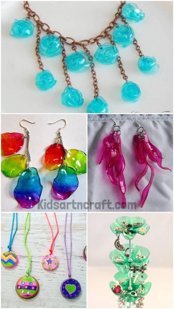 Recycled Plastic Jewellery Craft Ideas - Kids Art & Craft