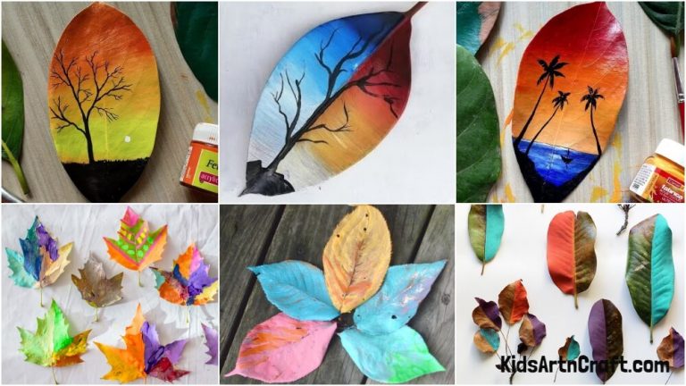 Acrylic Leaf Painting Art Ideas - Kids Art & Craft