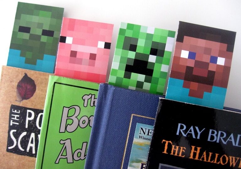 DIY Minecraft Bookmarks for Kids - Kids Art & Craft