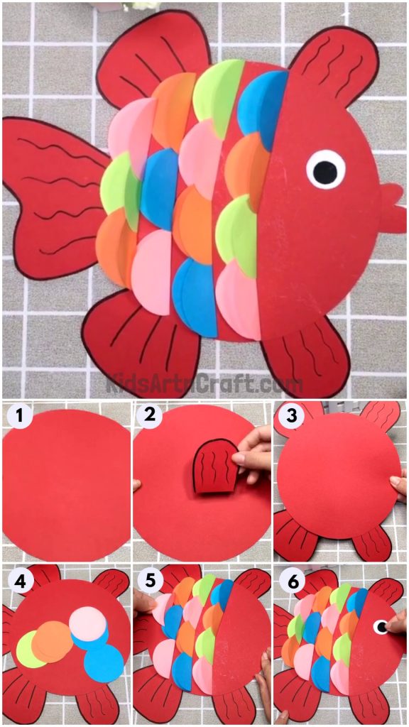 Colorful Fish Paper Craft To Make With Kids - Kids Art & Craft
