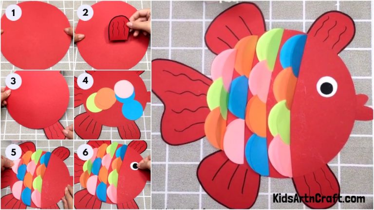 Colorful Fish Paper Craft To Make With Kids - Kids Art & Craft