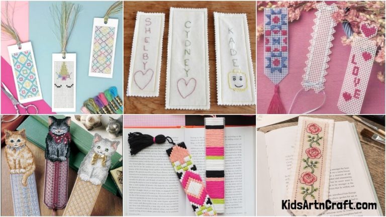 DIY Needlepoint Bookmark Ideas - Kids Art & Craft