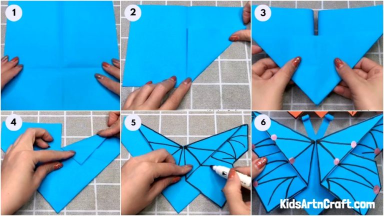 Easy To Make Paper Butterfly Craft - Step By Step Tutorial - Kids Art ...