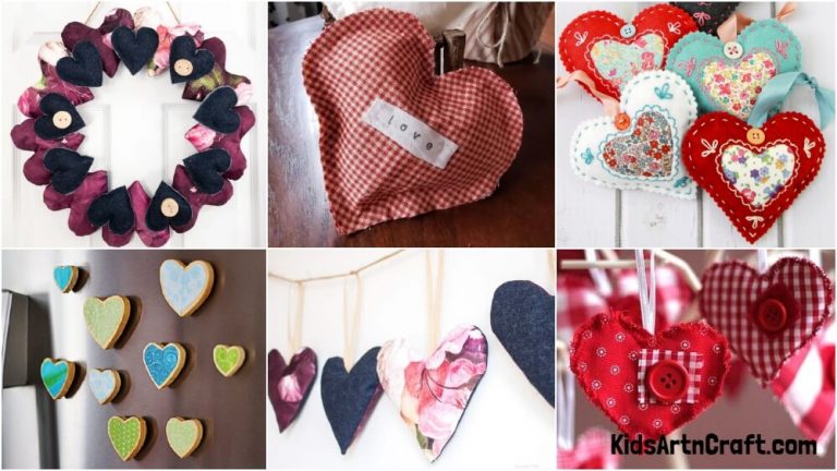 Fabric Heart Craft Ideas - Kids Art & Craft