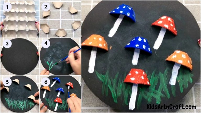 How To Make A Mushroom Out Of Egg Carton? - Kids Art & Craft