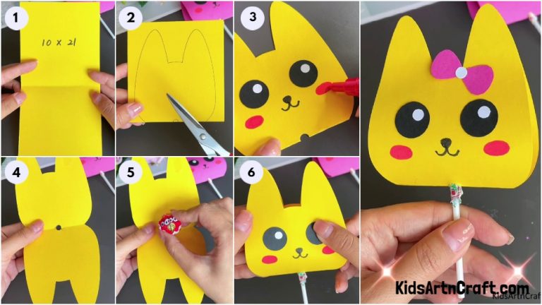 How To Make Pikachu Candy Craft Using Paper - Step By Step Tutorial ...
