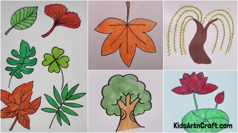 Learn to Draw Tree, Plants and Leaf - Kids Art & Craft