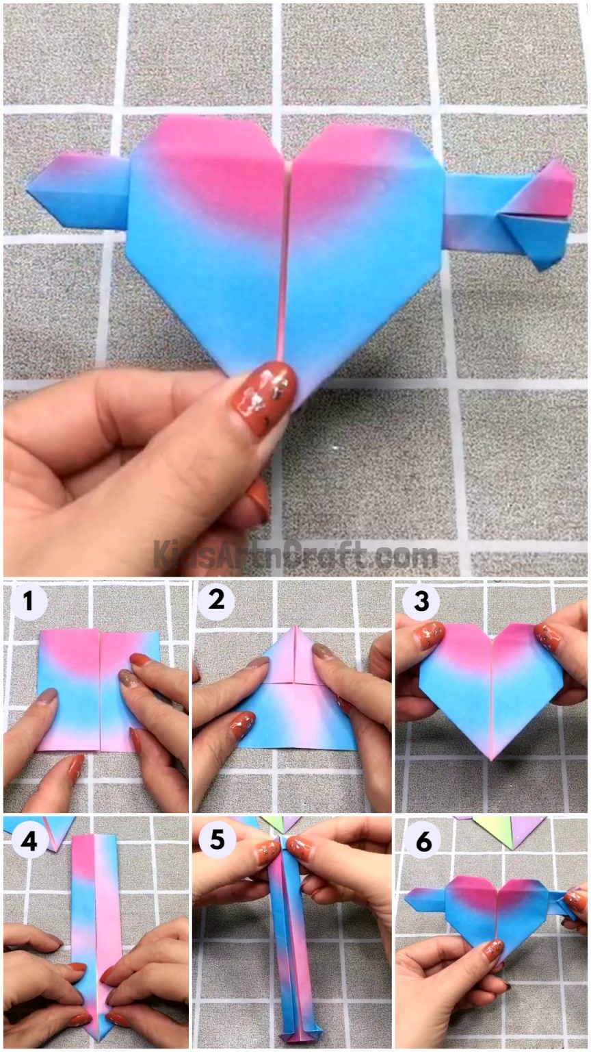 Origami Heart Craft To Make At Home - Simple Tutorial - Kids Art & Craft