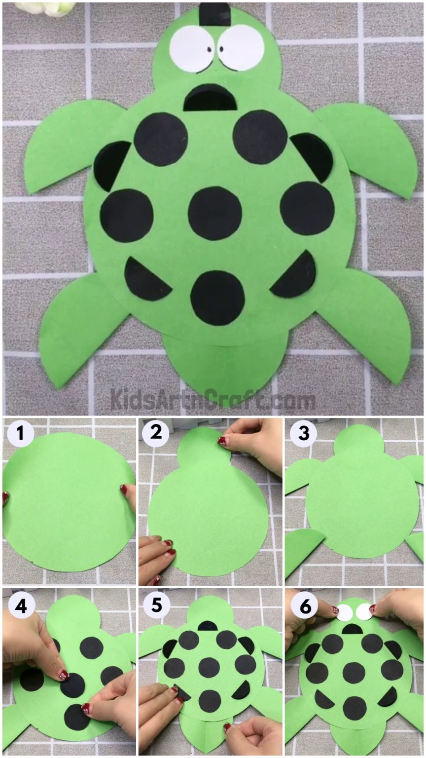 Paper Turtle Craft – Step by Step Tutorial - Kids Art & Craft